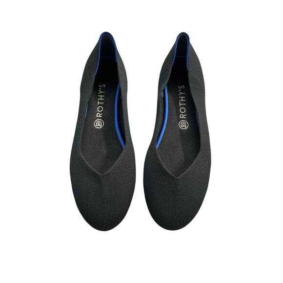Rothy's | Shoes | Rothys The Flat Black Round Toe Ballet Flat Shoes ...